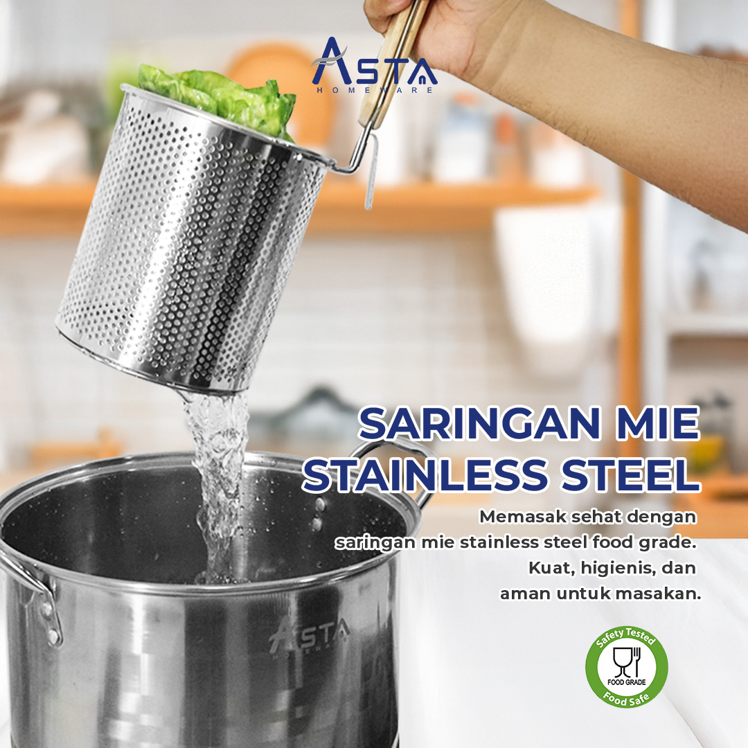 Asta Saringan Mie Ayam Stainless Bihun Sayuran Strainer Tahan Karat ...