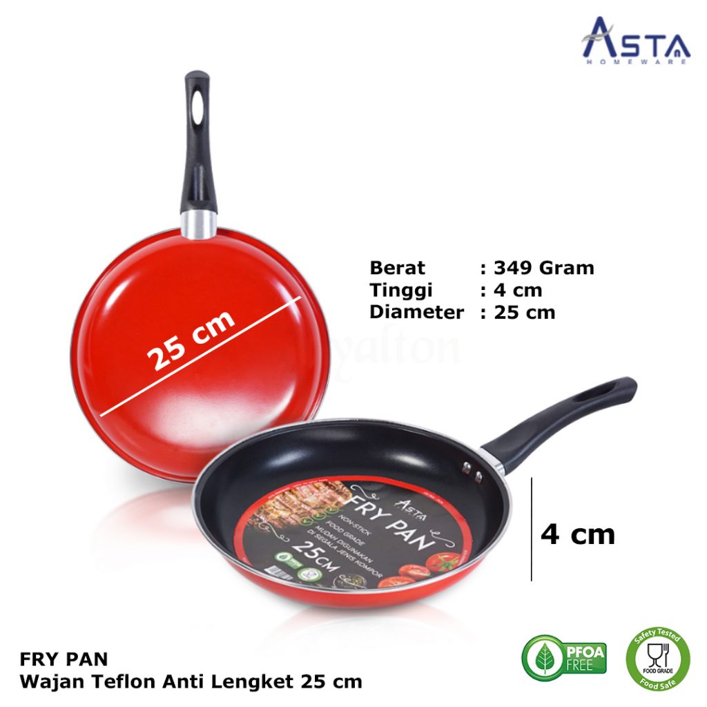 Wajan Teflon Royalton Fry Pan ANTI LENGKET 25 cm - Asta Homeware